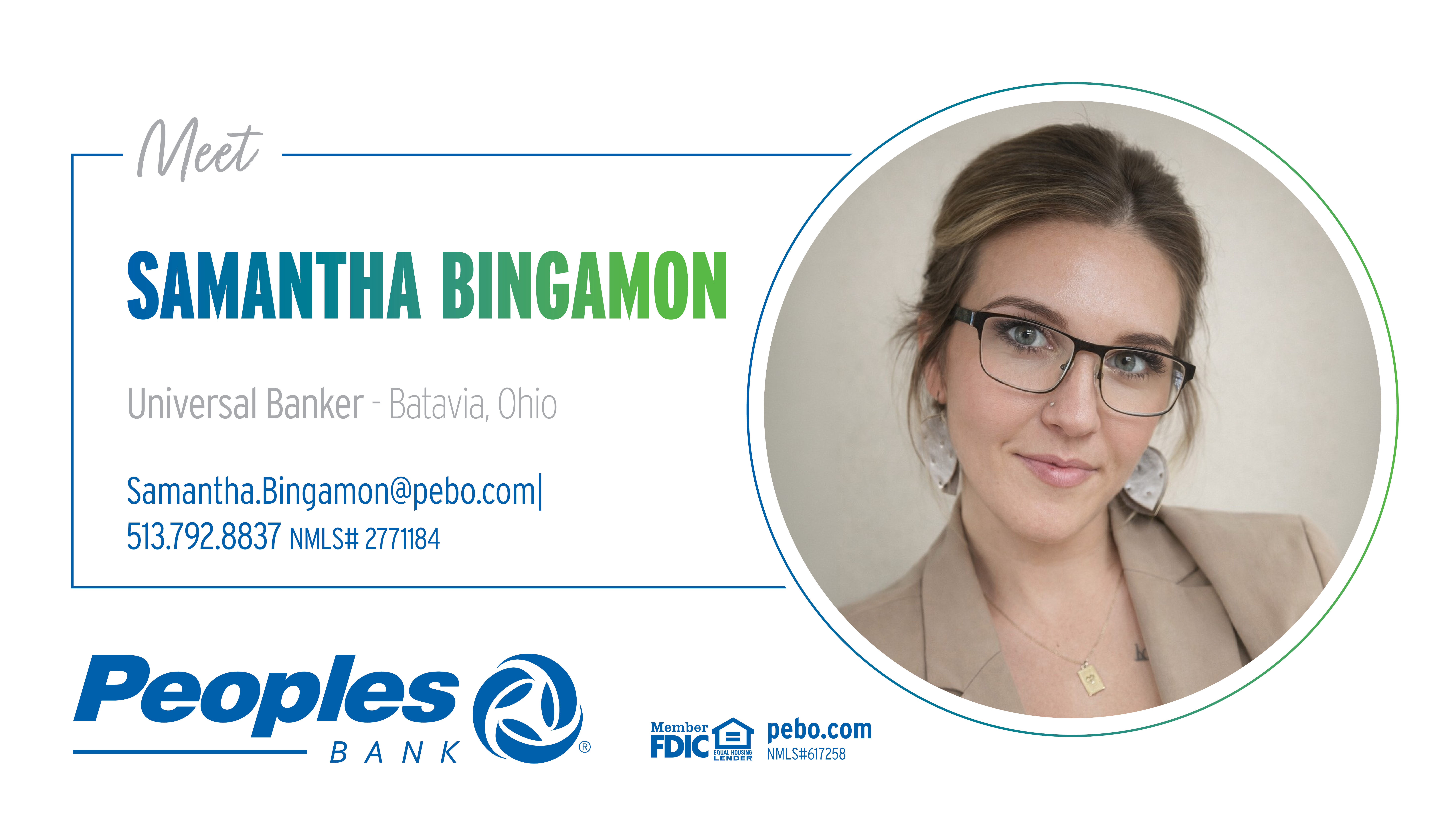 Meet Samantha Bingamon | Universal Banker in Batavia, Ohio